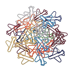 50pcs Metal Airplane Shape Paper Clips Novelty Funny Bookmark Paper Clips Memo Office School Stationery Gift