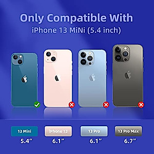 K TOMOTO Compatible with iPhone 13 Mini Case, Liquid Silicone Gel Rubber Cover with Microfiber Lining, Full Body Drop Protection Phone Case for iPhone 13 5.4 Inch(2021), Klein Blue