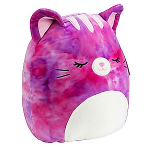 Squishmallows Large 14-Inch Caeli The Tie Dye Cat - Official Jazwares Plush - Collectible Soft & Squishy Kitty Stuffed Animal Toy - Add to Your Squad - Gift for Kids, Girls & Boys