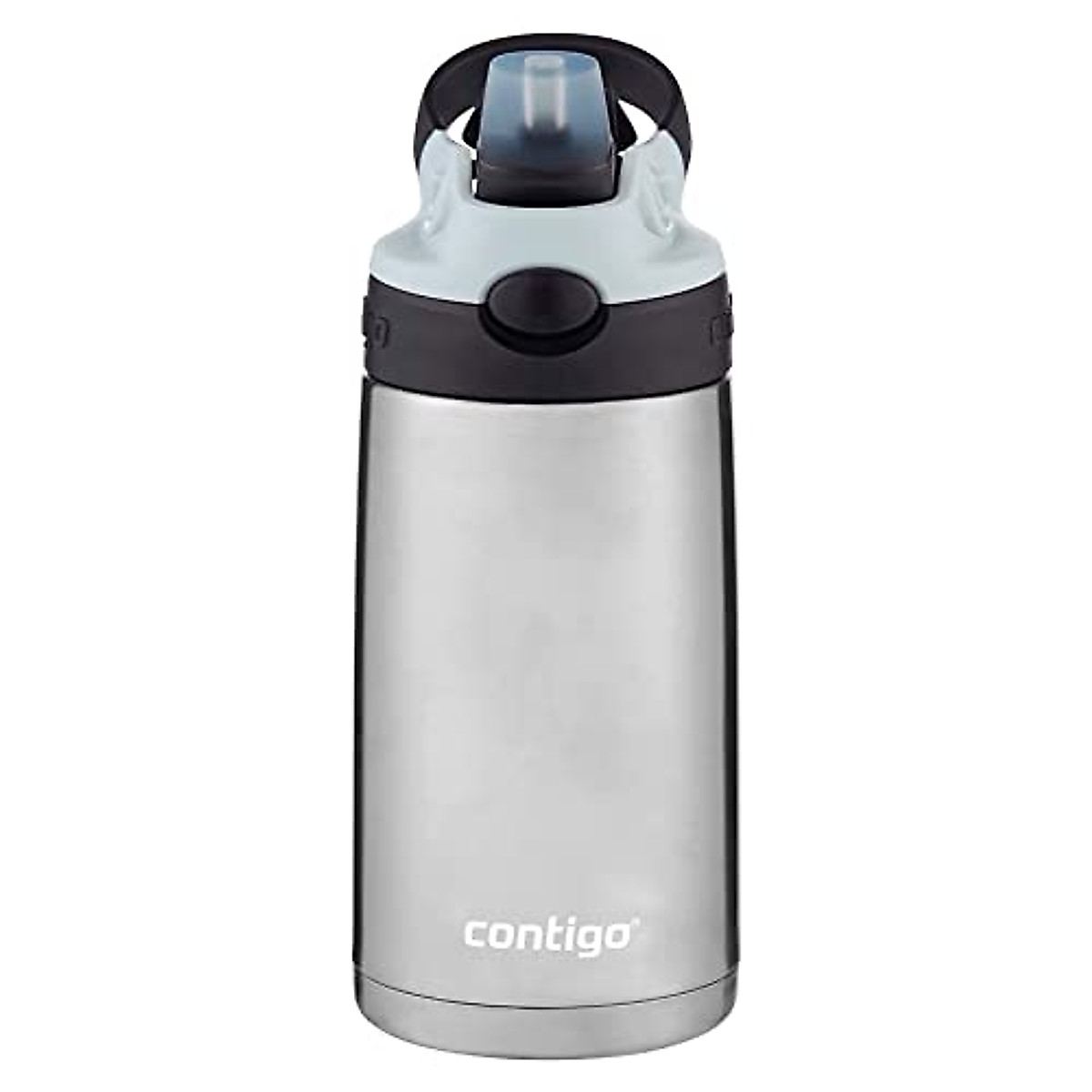 Contigo Kids Straw Stainless Steel Water Bottle with AUTOSPOUT Lid, 13oz, Licorice