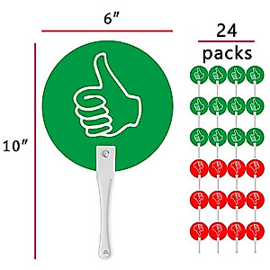 AncaSuna, Thumbs UpThumbs Down Paddles for Classroom Voting, Teacher Event Supplies and Auction Signs 24 Packs