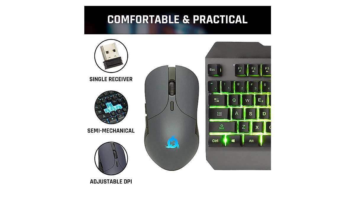 KLIM Unity Wireless Keyboard & Mouse Set - 2024