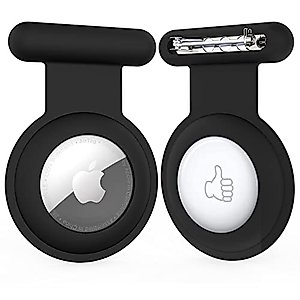 HLHGR 2PCS Airtag Holder for Kids,Airtag Case Tracker for Kids Hidden Apple Air tag Holder for Kids -Elderly Pet Clothing Jacket with Brooch Pin Easy to Keep Hidden