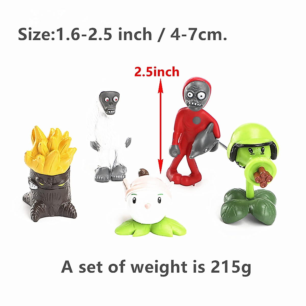 JHESAO 10PCS Plants PVZ Toys Set Action Figures Zombies PVZ PVC Toy New, Great Gifts for Kids and Fans, Birthday and Party