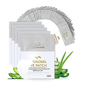 LANKIZ Eye Pads for Lash Extensions Under Eye Gel Pads for Eyelash Extensions Lint Free Hydrogel Eye Patches Eyelash Extension Supplies 100 pairs