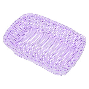STOBAZA 1pc Purple Baskets Bins for Shelf Storage Organizing Woven Rope Basket for Living Room, Bedroom,Playroom
