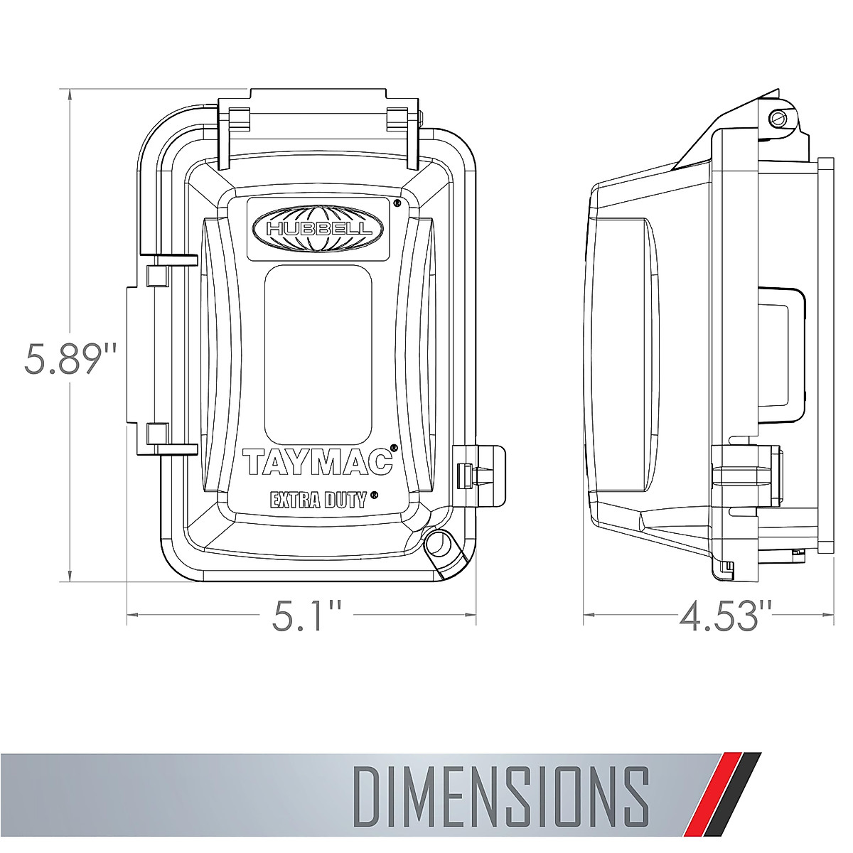 TAYMAC MKG420CS Nonmetallic Extra Duty Complete in-Use Cover 15 Amp WRTR Self Test GFCI Kit, 1-Gang, Clear/Gray