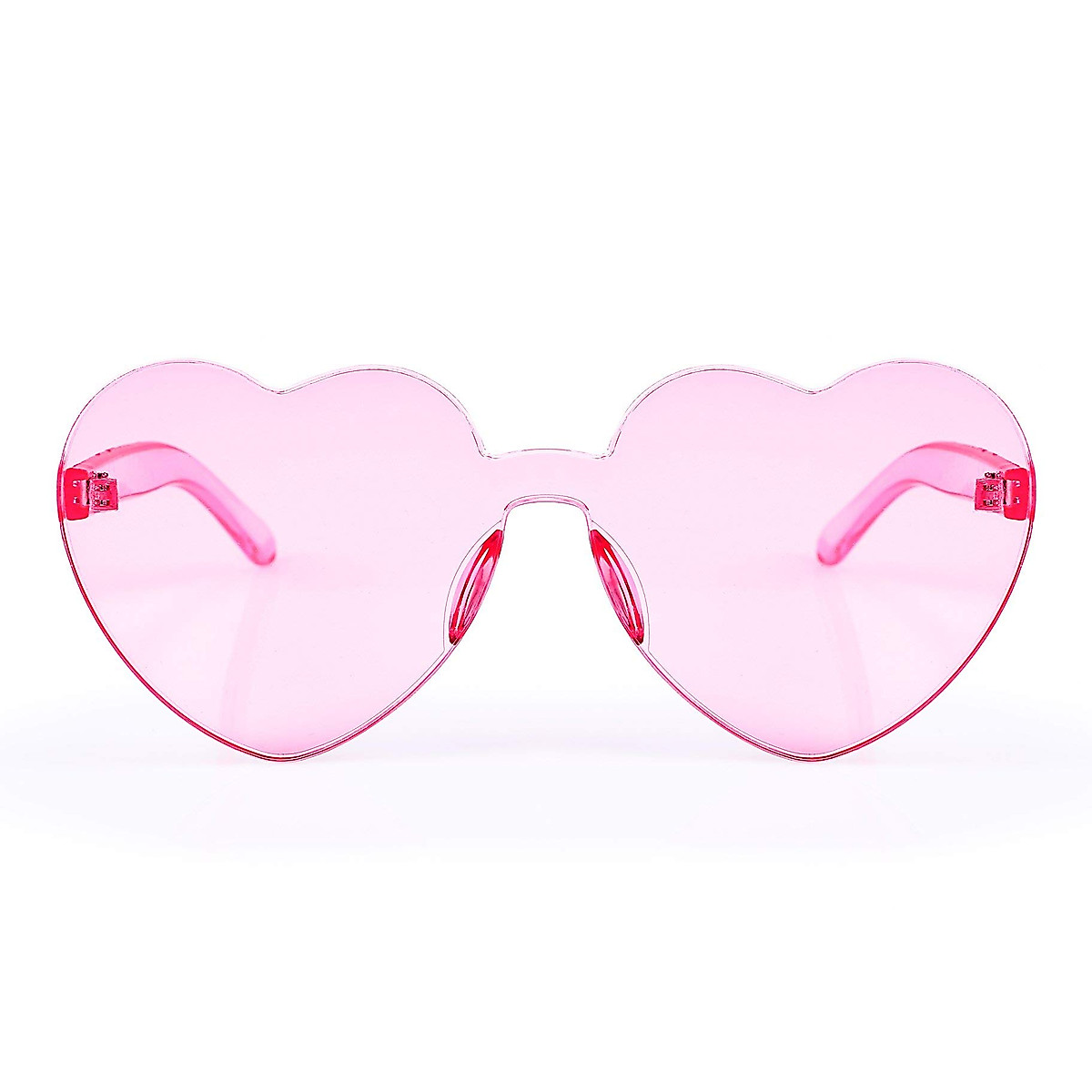 FEISEDY Thick Heart Sunglasses Rimless Heart Shaped Sun Glasses Women Fashion Love Glasses B2419