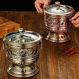 Stainless Steel Food Warmers, Dish Catering Heating Plate Stove Buffet with Pans and Fuel Holders for Buffets Caterings Parties Buffet Server Warming Tray/Red Copper