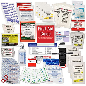 OSHA & ANSI First Aid Kit Refill/Upgrade, 50 Person, 208 Pieces, ANSI 2021 Class B - Includes Splint, Tourniquet, Tools, Single dose and More: Fill Your kit or use to Upgrade to Current regulations…