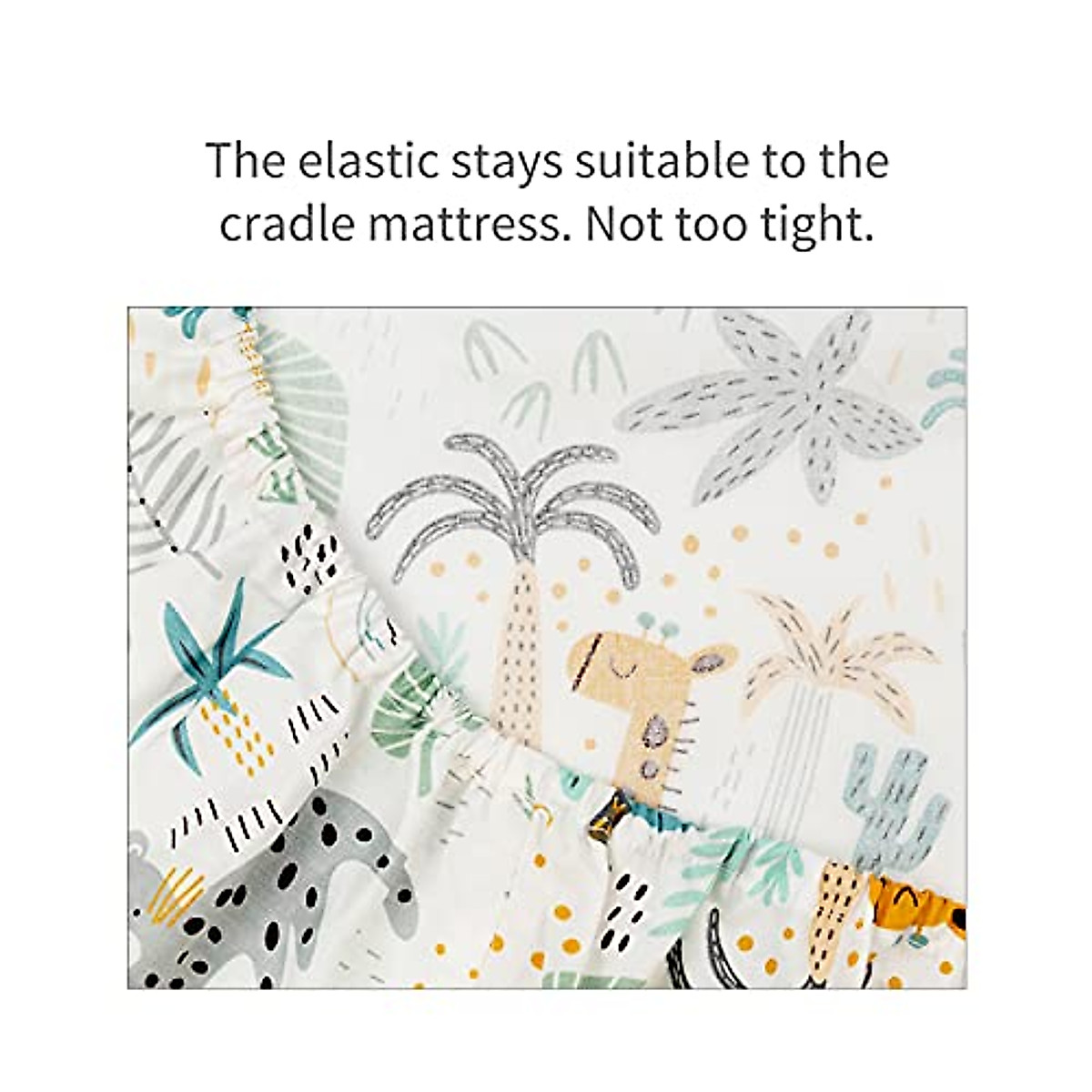 Babygoal Changing Pad Covers 100% Organic Cotton-Unisex Diaper Change Table Sheets for Baby Girls and Boys-Fits Changing Pads and Cradle Mattress 32"x16"x6" 2CNTW21-B