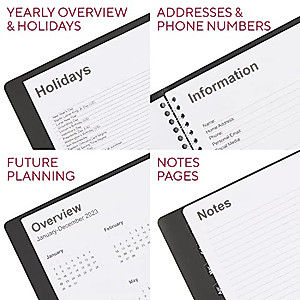 2023 Staples 8-Inch X 11-Inch Monthly Planner, Black (Tr52184-23)