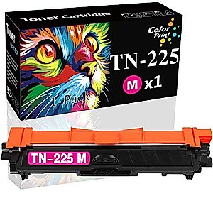 ColorPrint Compatible TN225 Toner Cartridge Replacement for Brother TN-225 M TN-225M TN225M TN221 Work with DCP-9020CDW HL 3140CW 3150CDW 3180CDW MFC 9130CW 9330CDW 9340CW Printer (1-Pack, Magenta)