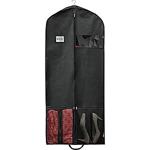 Simplehousware 54-Inch Heavy Duty Garment Bag w/Pocket for Suits, Tuxedos, Dresses, Coats