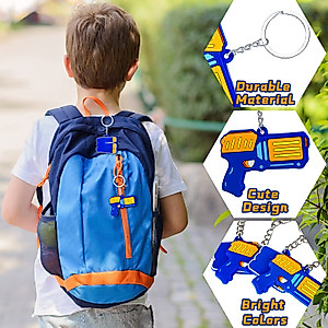 24 Pieces Dart Keychain Dart Party Favors Silicone Cute Keychain Dart Boys Birthday Party Decorations Soft Dart Themed Keychains for Kids Dart Game Themed Birthday Party Supplies, 2 Styles