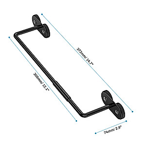 Skyflame Universal Magnetic Paper Roll Towel Holder for Refrigerator Barbecue Gas Grills, Kitchen Organizer Rack Fit Regular Huge Paper Towel Roll, 12 Inches Long, Black