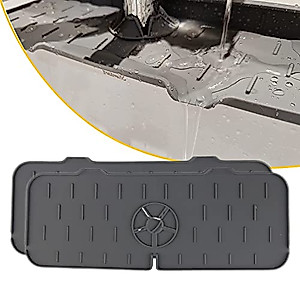 2 Pack Silicone Faucet Handle Drip Catcher Tray, Kitchen Guard Silicone, Kitchen Guard for Faucet, Sink Splash Guard for Kitchen Bathroom, Silicone Sink Faucet Splash Guard