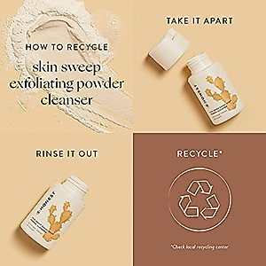 Honest Beauty Skin Sweep Exfoliating Powder Cleanser Kaolin Clay |Detoxify + Purify| Vegan + Cruelty free |1.4 oz.