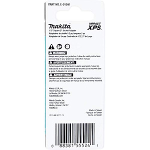 Makita E-01591 Impact XPS™ 1/2" Square 2" Socket Adapter