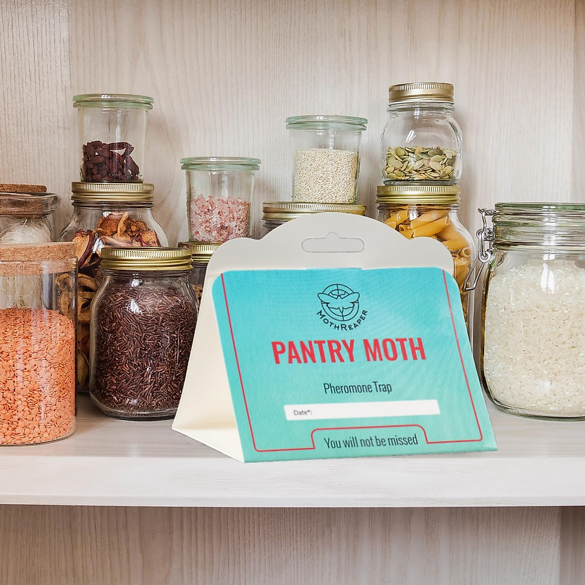 Pantry Moth Lure 2-Pack - Pantry Moth Glue Lures for House Pantry, Pantry Moth Lures for Food and Cupboard Moths, Pantry Moth Lures with Pheromones Prime Moth Lure Indian Meal Moth Lures for Kitchen