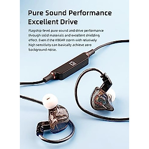 KBEAR BT5 Neckband Bluetooth Earphone IEM Cable with HD Mic,Type-C for Charging,IPX5 Waterproof,Wireless Replacement Cable for KZ ZST/ZSR/ED12/ES3/ES4/ZS10/AS06/AS10/ZSTX/EDX/CCA C10 Earbuds(B Pin)