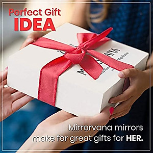 Large Tabletop Face Mirror with Stand - True No Magnification Single Sided Mirror for Retail Store Display Counter, Table Top Vanity & Bathroom Countertop - Frameless Rectangle 9.8" x 7"
