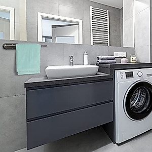 HOUSE DIARY Paper Towel Holder Available in Self Adhesive and Wall Mounted Installation Paper Towel Bar for Kitchen Under Cabinet, Thicken 304 Stainless Steel Paper Towel Rack (Silver)