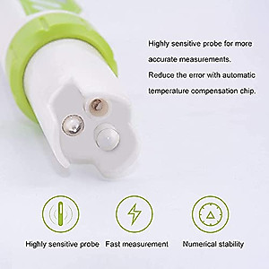 YUESFZ Precise Water Quality Testing Pen Portable PH ORP Conductivity Tester Temperature Meter Water Quality Detector with LED Display Practical Water Quality Detector