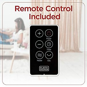 BLACK+DECKER Ceramic Space Heater with Adjustable Thermostat, Tower Heater for Vertical or Horizontal Use, Portable Heater & Tower Fan with 3 Settings, Oscillating Electric Heater