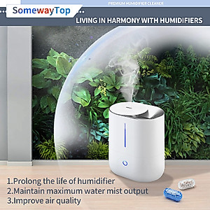 [2024 VER] 20X Humidifier Cleaner, Demineralization Cartridge for Humidifier Compatible with Protec Demineralization Cleaning Ball, Homedics Humidifier Filter Replacement & Humid Clean Cartridge