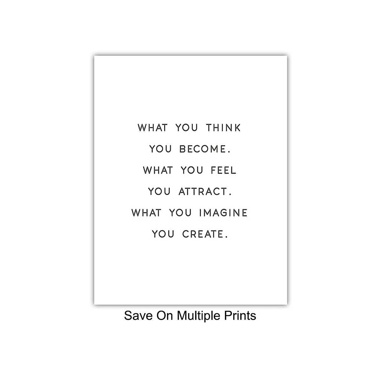 Inspirational Buddhism Quotes Set - Zen Home Decoration Wall Art Decor for Living Room, Yoga Studio, Office - Unique New Age Gift for Buddhist, Meditation Instructor - 8x10 Buddha Prints - Unframed