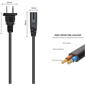 6 Feet AC Power Cord for Lift Chair or Power Recliner, Replacement Power Supply Cable for Okin Limoss Lazboy Pride Catnapper