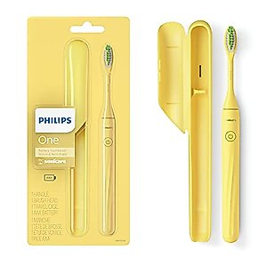 Philips One by Sonicare Battery Toothbrush, Mango Yellow, HY1100/02