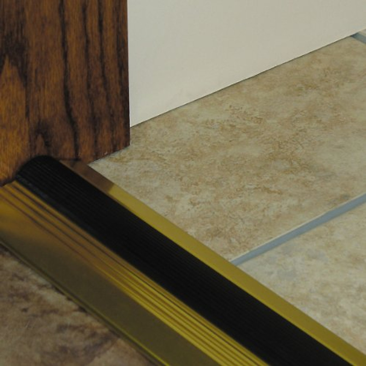 Anodized Brite Gold Deluxe Low Threshold with Vinyl Seal - MD Building Products 09159