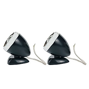 Modengzhe 2 Pcs Mini Car Tweeter Speakers Mini Horn Dome Loudspeakers for Car Audio System ABS Material (Silver & Black)