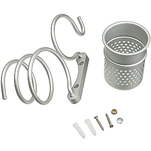 Hair Dryer Holder Wall-Mounted Hair Dryer, Bathroom Hair Care and Styling Tool Storage Bag, Aluminum Shelf Storage Bag, Used to Store Hair dryers, Curling Irons, Hair straighteners, Brushes