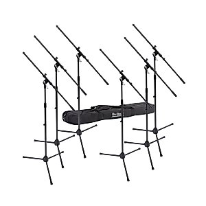 OnStage MSP7706 Euroboom Microphone Stands with Travel Bag, 6 Pack