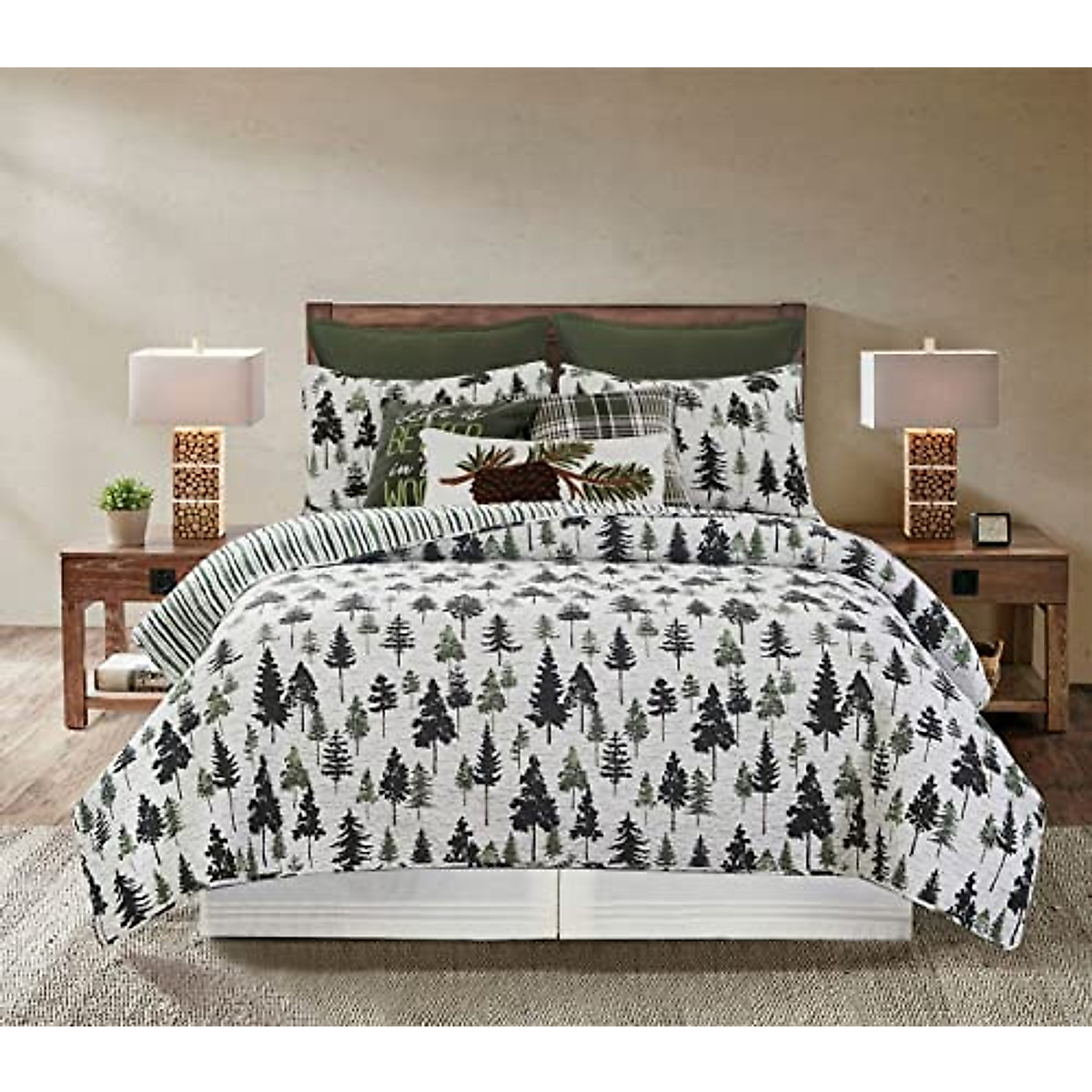 C&F Home Dawson Plaid Woven Pillow 18" x 18" Green