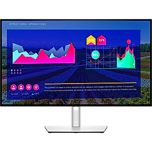 Dell U2722D - 27-inch QHD (2560 x 1440) 16:9 UltraSharp Monitor with Comfortview Plus, 60Hz Refresh Rate, 100% sRGB, 1.07 Billion Colors, Platinum Silver (Renewed)
