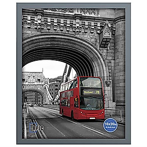 RPJC 16x20 Inch Solid Wood Poster Frame for Wall Mounting Hanging Picture Frames Grey