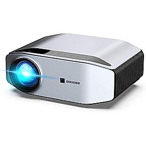 Movie Projector, GooDee Portable Outdoor Native 1080P Home Theater Video Projector, Full HD LCD 300 Inch, contrast 10000:1 with 100,000 hrs Lamp Life, Compatible with PC, PS4, TV Stick, HDMI, YG620