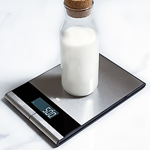 Monarchef Digital Food Scale for Kitchen, Baking, Cooking, and Meal Prep, 10 Unit Measurements, 22 lb Weight Capacity, Stainless Steel Top, Dual Power Option, 15 Features