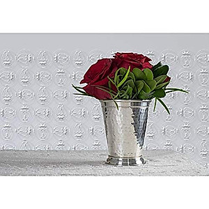 Prince of Scots Hammered Copper Mint Julep Cup w/Pure Silver Plate (Set of 2)