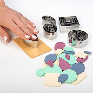 Sculpey Tools Stainless Steel 6 piece Circle Cutter Set. Nested, graduated sizes, Great for use in all craft projects from jewlery, mixed media to home decor