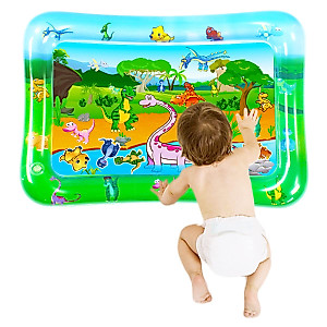 SUNSHINE-MALL Dinosaur Baby Water mat, Tummy Baby Toys, Inflatable Play Mat Water Cushion Baby Toys, Fun Early Development Activity Play Center for Newborn (70x 50 cm)