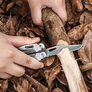 ROCKTOL Multitool,19-in-1 Multitool Pliers with Titanium-plated Handle, Safety Locking, Lightweight EDC Tool and Nylon Sheath for Gifts,Men,Outdoor Survival,Hiking,Camping