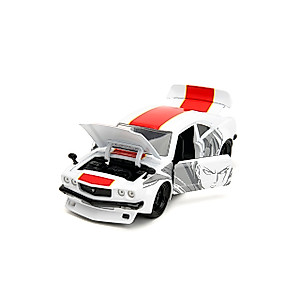 One Punch Man 1:24 1974 Mazda RX-3 Die-cast Car & 2.75" Saitama Figure, Toys for Kids and Adults
