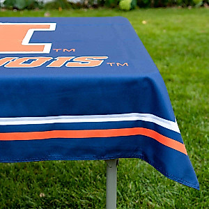 College Flags & Banners Co. Illinois Fighting Illini Logo Tablecloth or Table Overlay