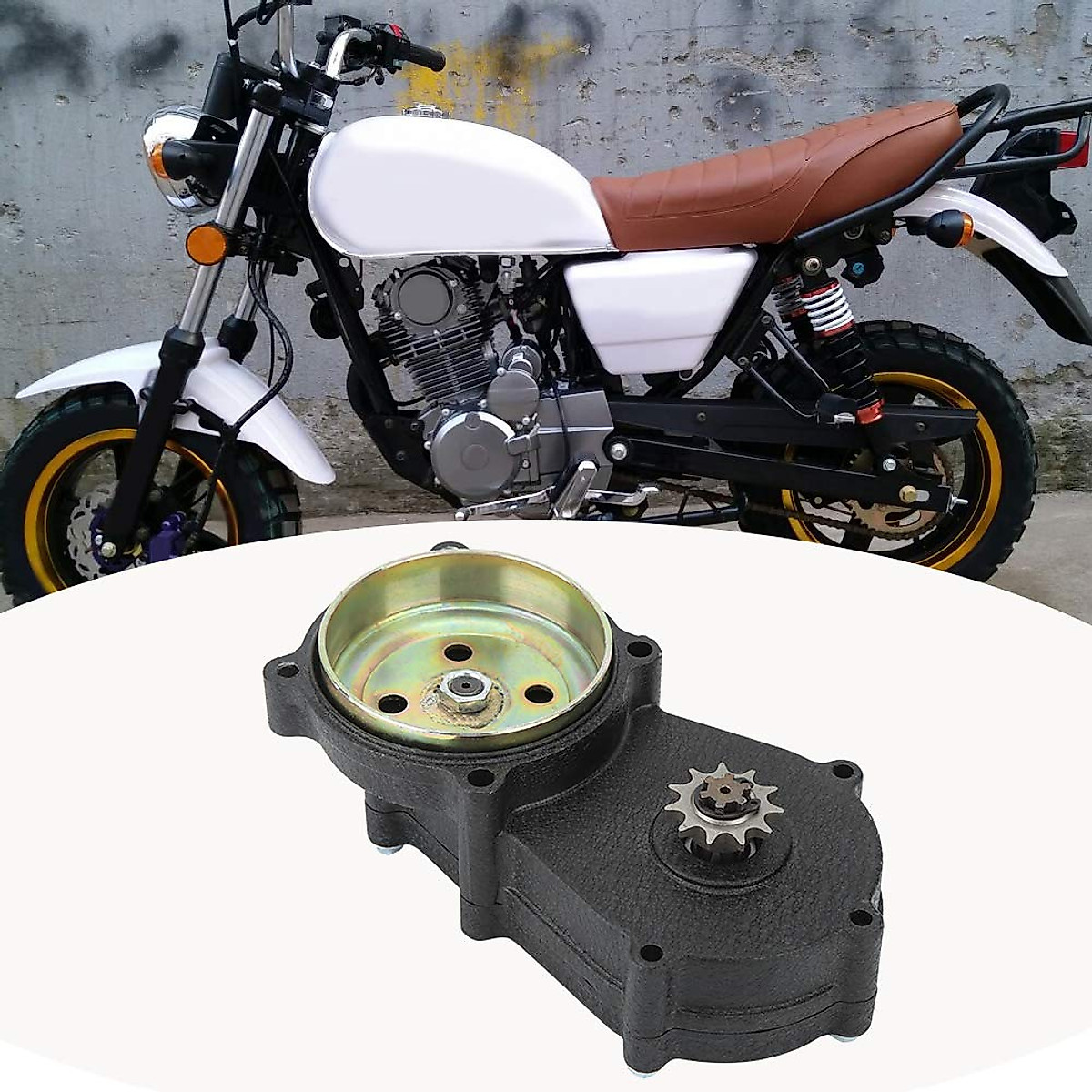 Gear Reduction Box For Ssr 50Cc-Gear Box,11T T8F Double Chain 47/49CC Motor Clutch Drum Gear Box for 2 Stroke Chinese Minimoto Baby Kid Dirt Bike