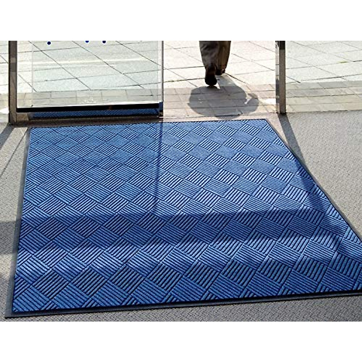WaterHog Diamond | Commercial-Grade Entrance Mat with Rubber Border – Indoor/Outdoor, Quick Drying, Stain Resistant Door Mat (Charcoal, 4' x 6')